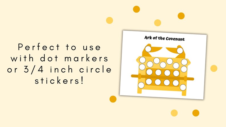 Ark of the Covenant Craft, Ark of Covenant Printable, Dot Marker ...