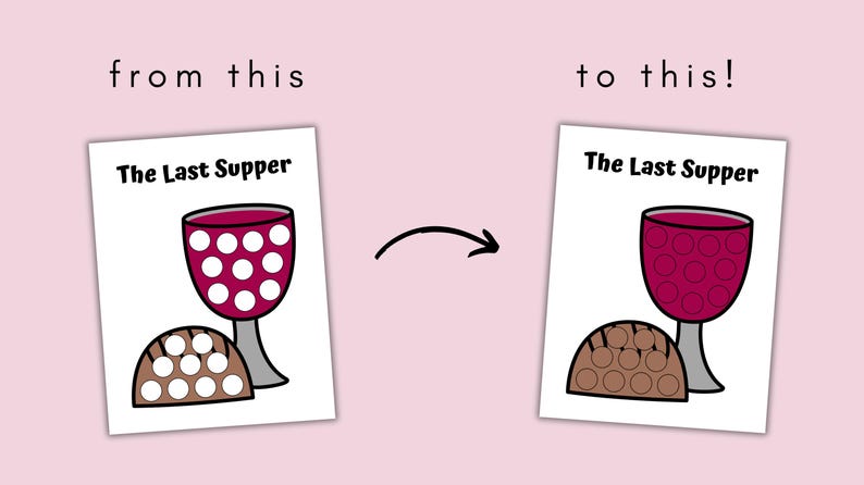 The Last Supper Dot Dot Sheet, Dot Marker Page, Do A Dot Printable, Dot ...