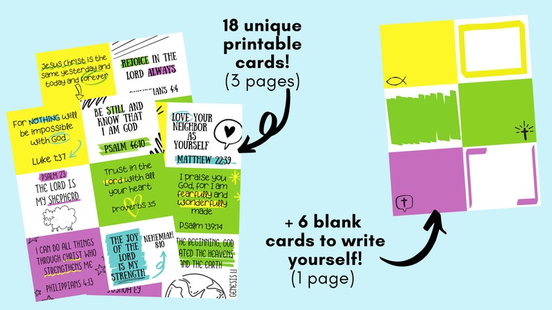 Bible Verse Lunch Box Notes, Christian Lunch Box, Printable, Lunch Box ...