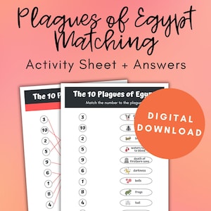 10 Plagues of Egypt Activity, Bible Story Activities for Kids, Sunday ...