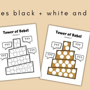Tower of Babel Craft, Dot Dot Sheet, Dot Marker Page, Do A Dot ...