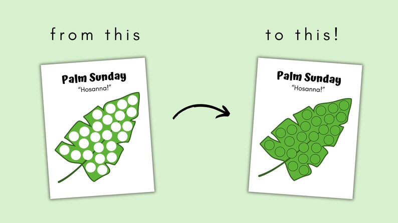 Palm Sunday Crafts, Dot Marker Coloring, Do A Dot, Sunday School Craft ...