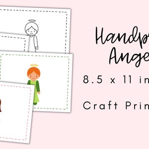 Angel Craft, Sunday School Craft Printable, Handprint Craft, Christian ...