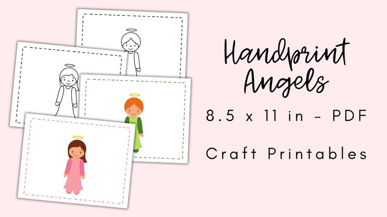 Angel Craft, Sunday School Craft Printable, Handprint Craft, Christian ...