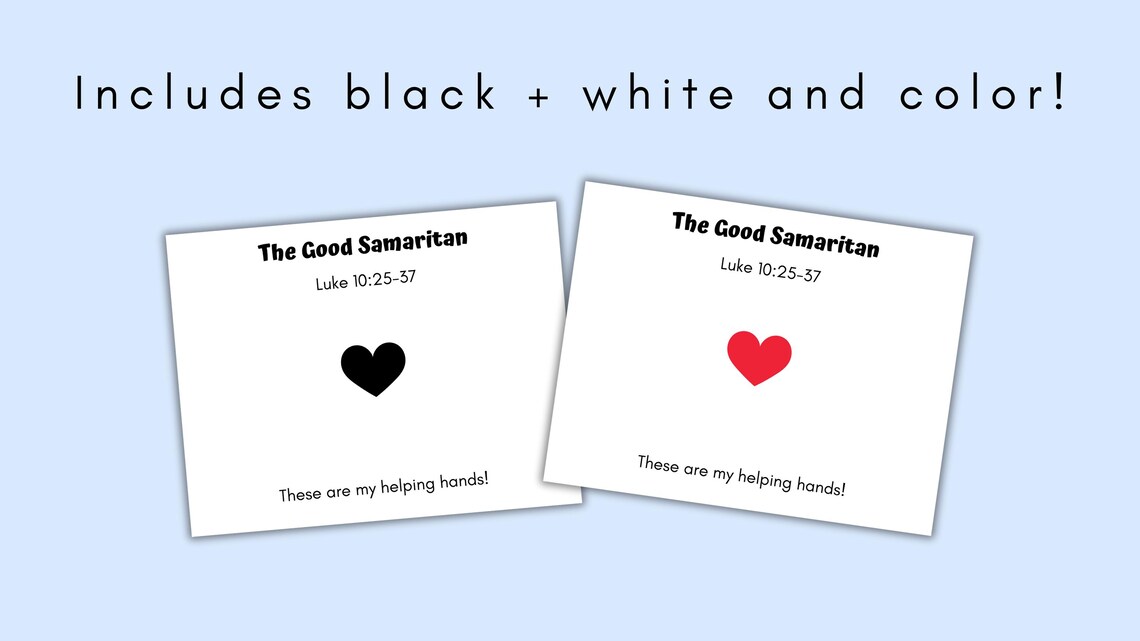 The Good Samaritan Craft for Kids, Love Your Neighbor, Sunday School ...