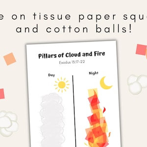 Pillars of Cloud and Fire Craft, Sunday School Craft Printable ...