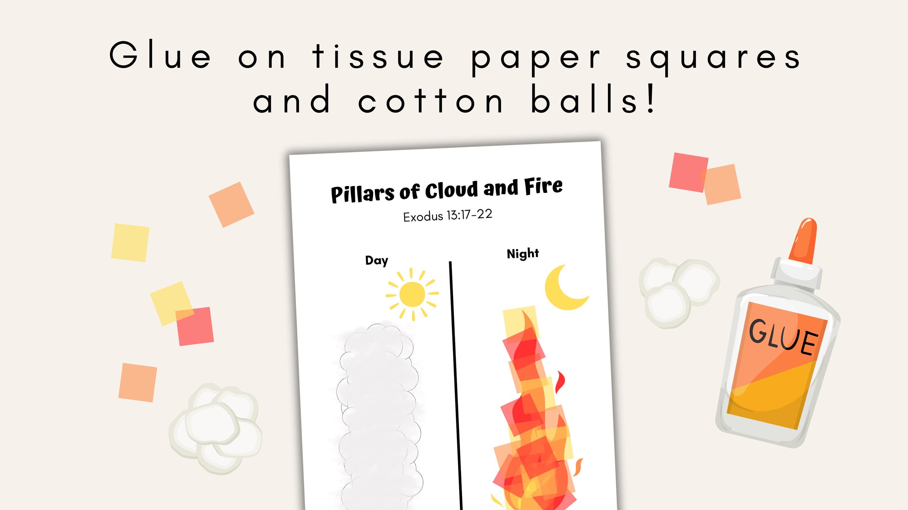 Pillars of Cloud and Fire Craft, Sunday School Craft Printable ...
