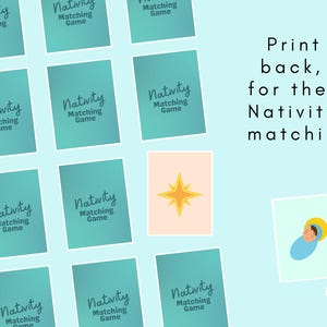 Nativity Matching Game Cards, Memory Match Game, Christian Printables ...