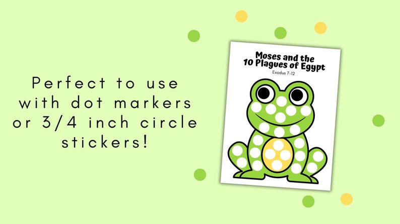 Plagues of Egypt Craft, Exodus Coloring Sheets, Dot Marker Coloring, Do ...