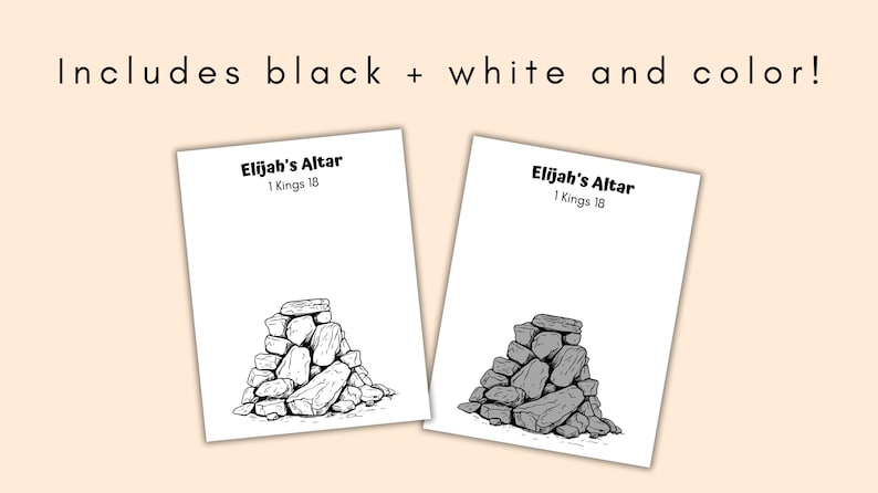 Elijah's Altar, Elijah and the Prophets of Baal Craft, Sunday School ...