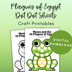 Plagues of Egypt Craft, Exodus Coloring Sheets, Dot Marker Coloring, Do ...