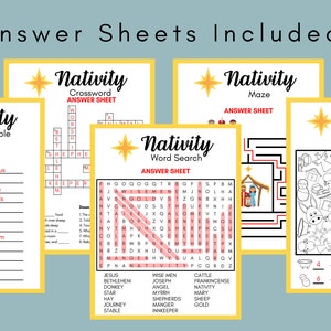 Nativity Activity Pack, Christmas Activity Sheets, Kids Printable ...