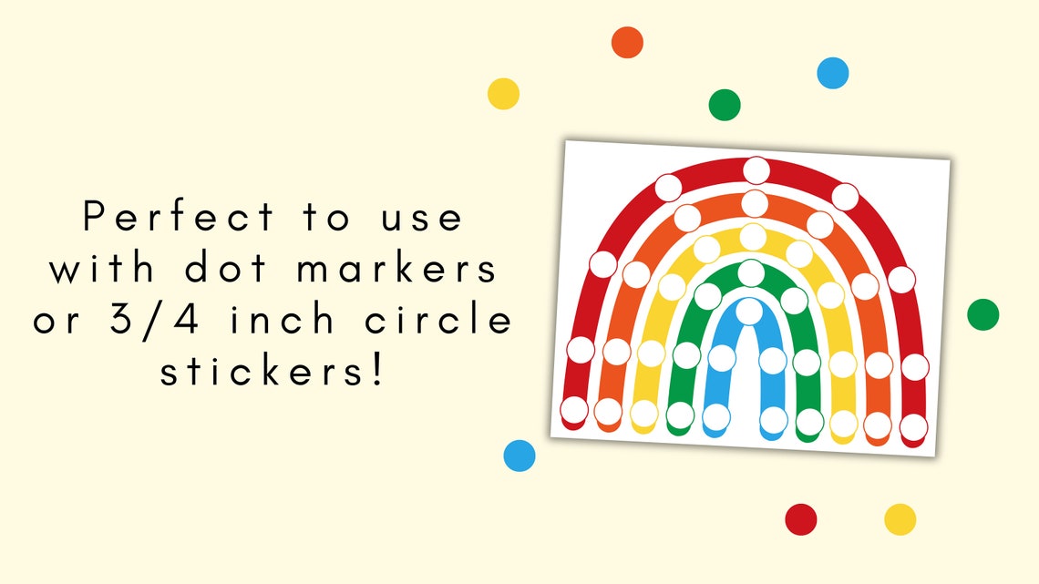 Rainbow Craft, Dot Marker Coloring, Do A Dot Preschool, Sunday School ...