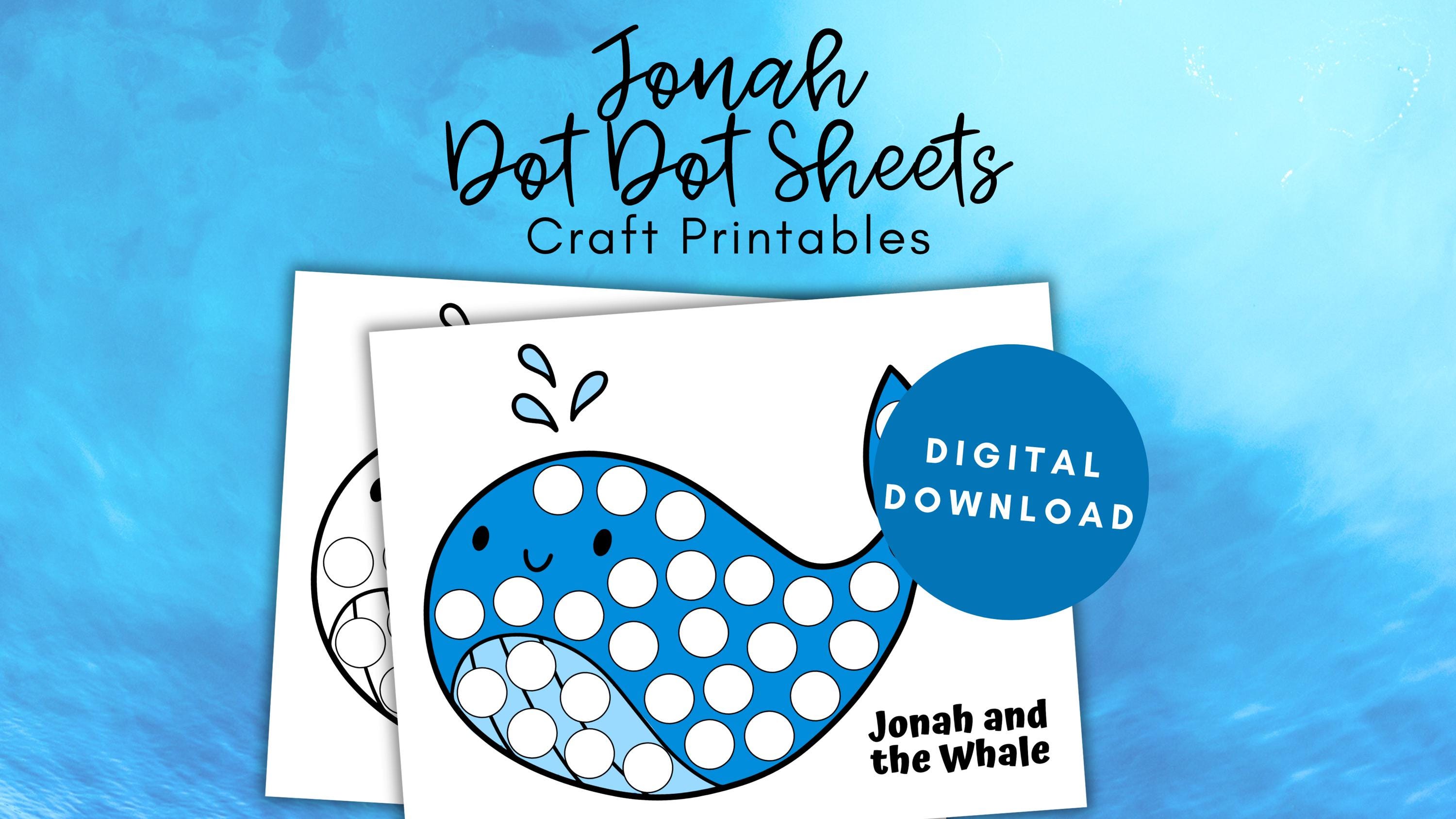 Jonah and the Whale Craft, Dot Marker Coloring, Do A Dot Preschool ...