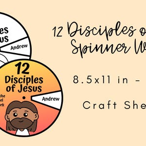 12 Disciples of Jesus, Spinner Wheel Craft, Christian Crafts, Crafts ...