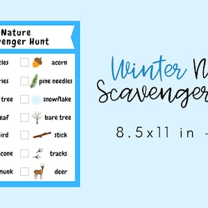 Winter Nature Scavenger Hunt Scavenger Hunt Kids Outdoor | Etsy