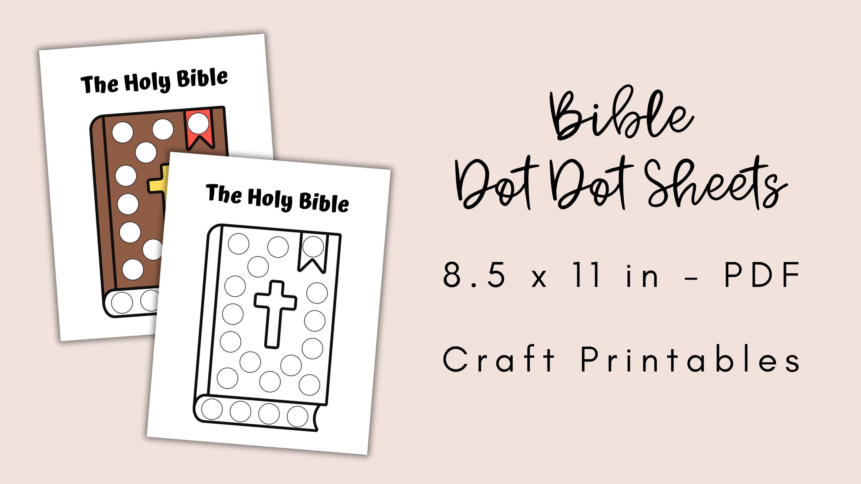 The Bible Book Craft, Bible Craft, Dot Marker Page, Do A Dot Printable ...