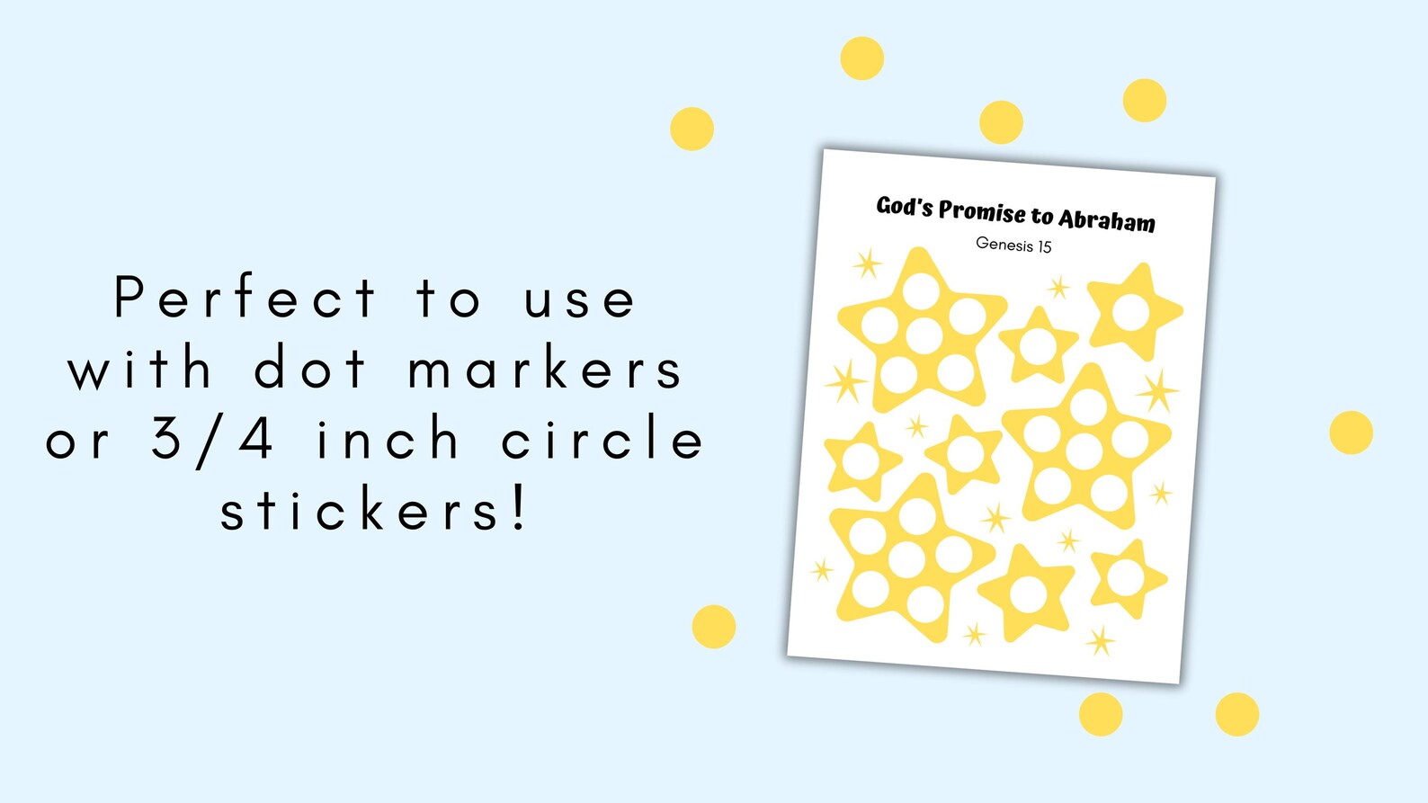 Gods Promise to Abraham Kids Crafts, God's Promise to Abraham, Do A Dot ...