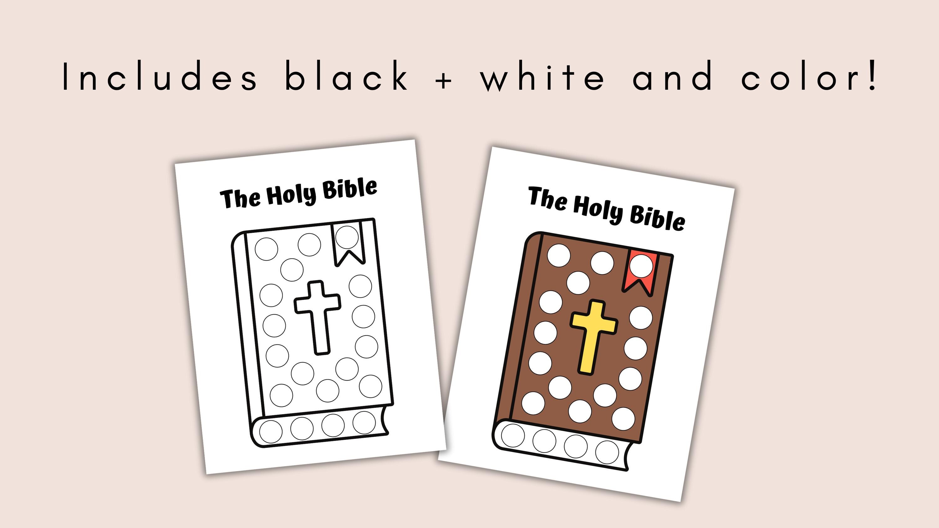 The Bible Book Craft, Bible Craft, Dot Marker Page, Do A Dot Printable ...