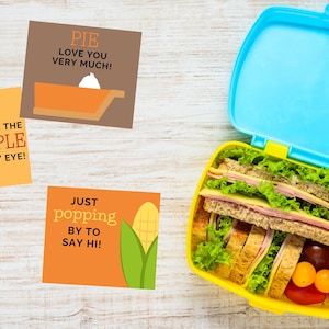 Fall Lunch Box Notes, Lunch Box Jokes, Printable, Lunch Box Notes for ...