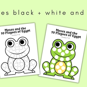 Plagues of Egypt Craft, Dot Dot Sheet, Dot Marker Page, Do A Dot ...