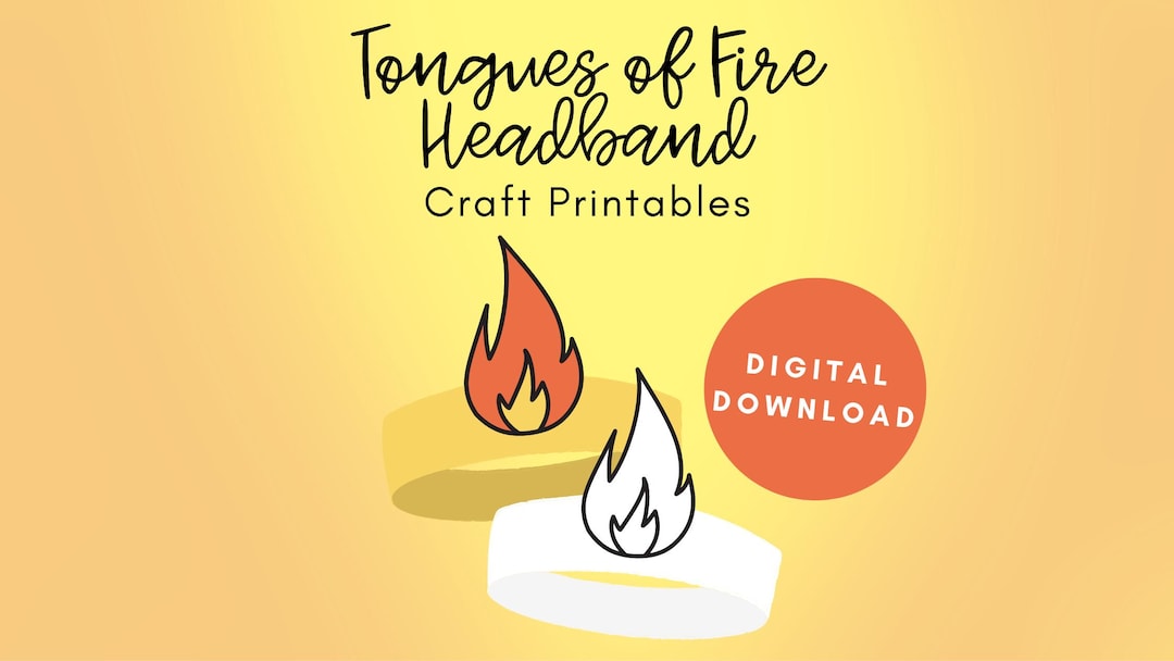 Tongues of Fire Headband, Holy Spirit Crafts for Kids, Sunday School ...