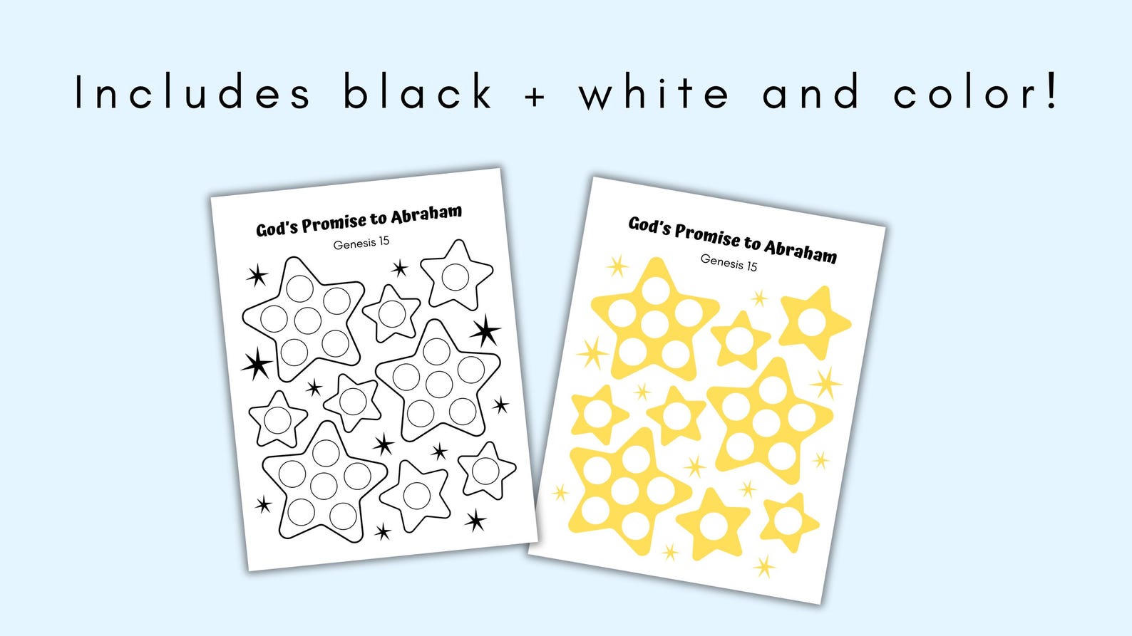 Gods Promise to Abraham Kids Crafts, God's Promise to Abraham, Do A Dot ...