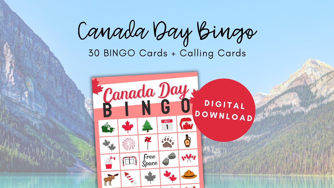 Canada Day Bingo, Bingo Cards Printable, Independence Day Game, Canada ...