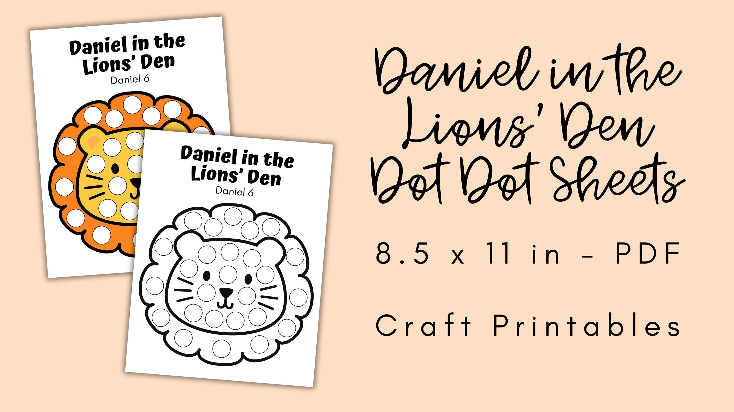 Daniel in the Lions Den Craft, Daniel in the Lions Den Coloring, Do A ...