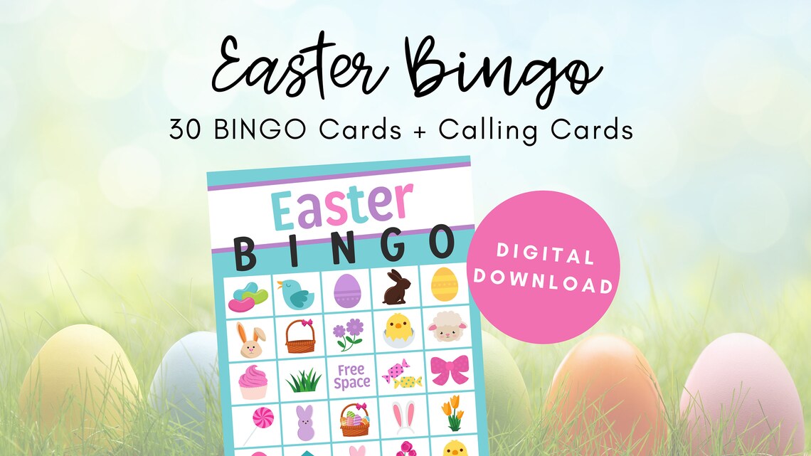 Easter Bingo Bingo Cards Printable Bingo Easter Game Bingo - Etsy