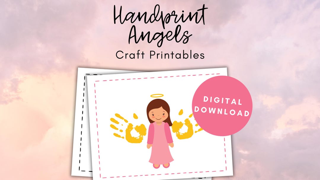 Angel Craft, Sunday School Craft Printable, Handprint Craft, Christian ...