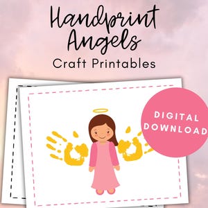 Angel Craft, Sunday School Craft Printable, Handprint Craft, Christian ...