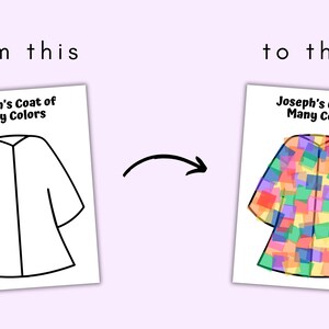 Joseph's Coat of Many Colors Craft, Sunday School Craft Printable ...