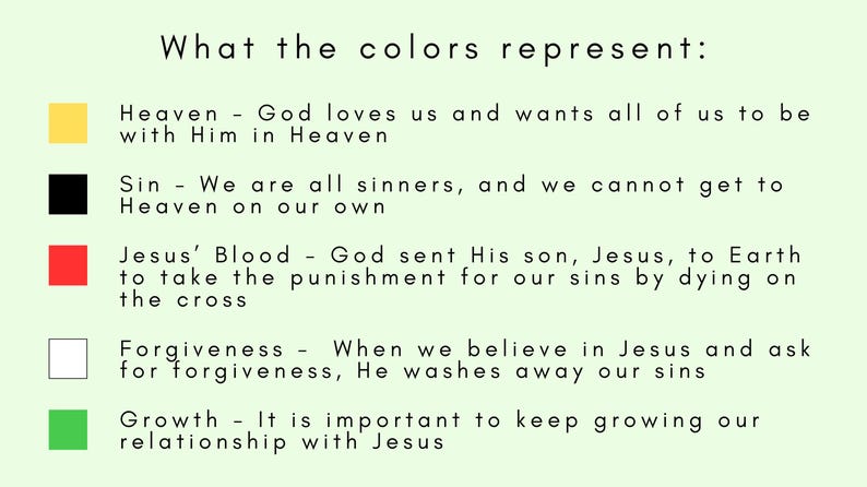 Wordless Book Craft, Spinner Wheel Craft, Colors of Salvation ...
