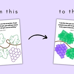 I Am the Vine Craft, Sunday School Craft Printable, Christian ...