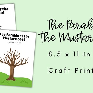 Parable of the Mustard Seed Craft, Sunday School Craft Printable ...