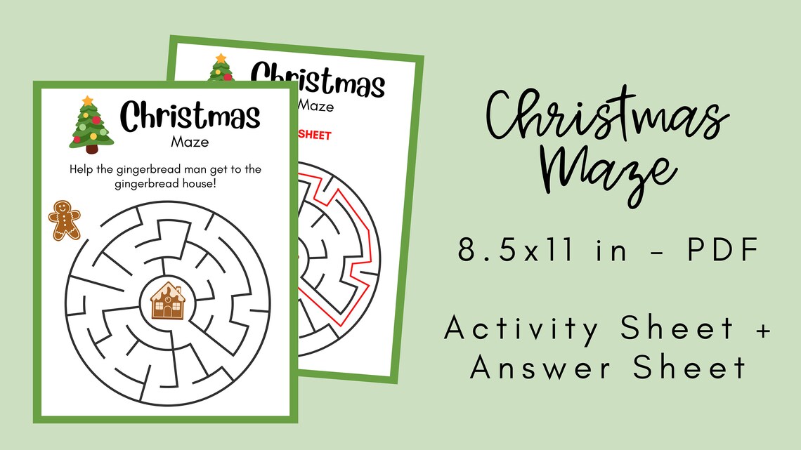 Christmas Maze, Christmas Activity Sheets, Kids Printable Activities ...