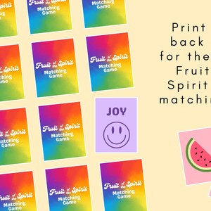 Fruit of the Spirit Matching Game Cards, Memory Matching Game ...