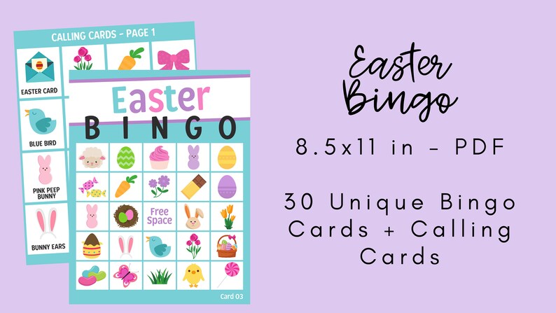 Easter Bingo, Bingo Cards Printable, Bingo Easter Game, Bingo Game ...