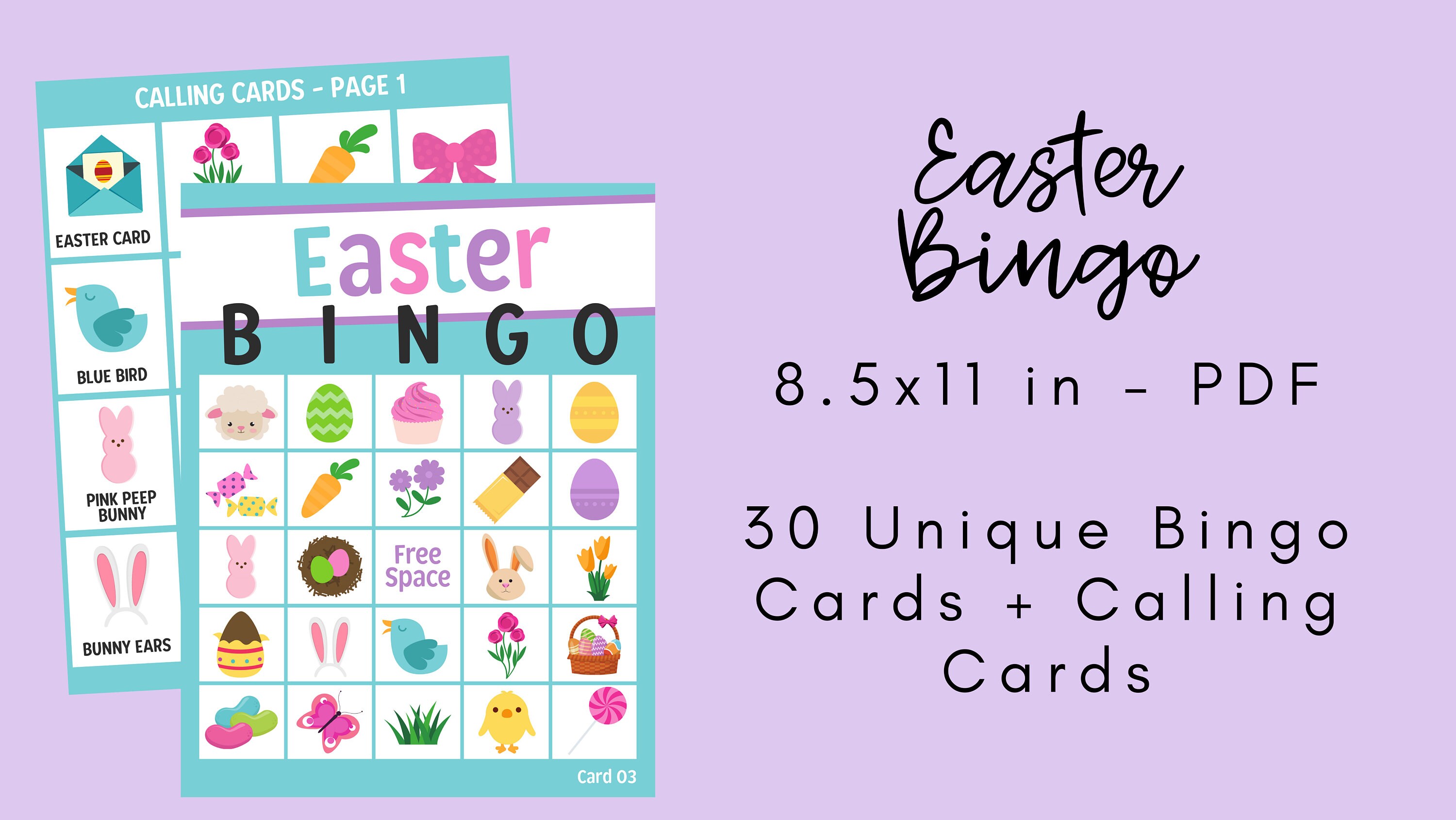 Easter Bingo, Bingo Cards Printable, Bingo Easter Game, Bingo Game ...