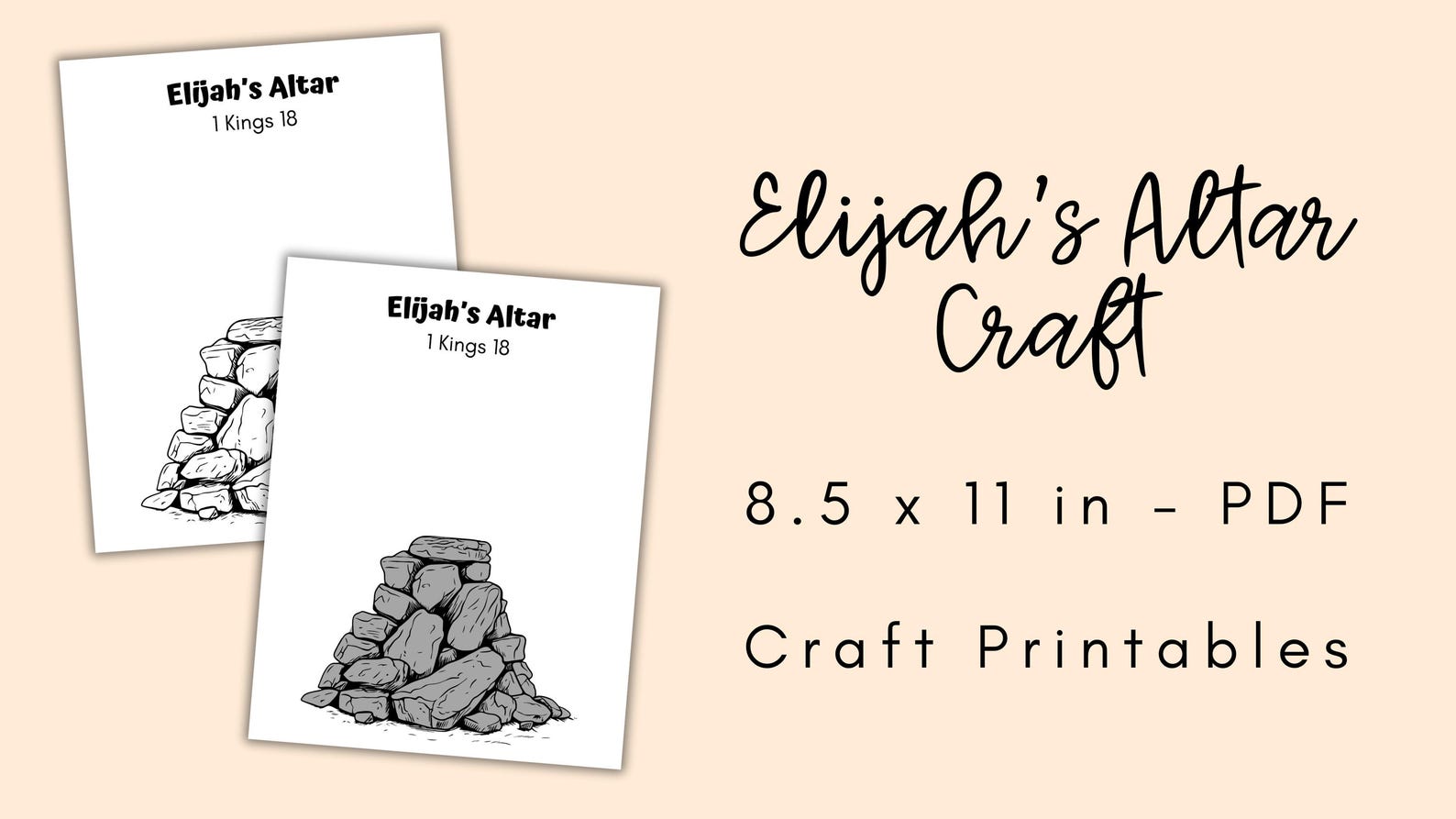 Elijah's Altar, Elijah and the Prophets of Baal Craft, Sunday School ...