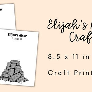 Elijah's Altar, Elijah and the Prophets of Baal Craft, Sunday School ...