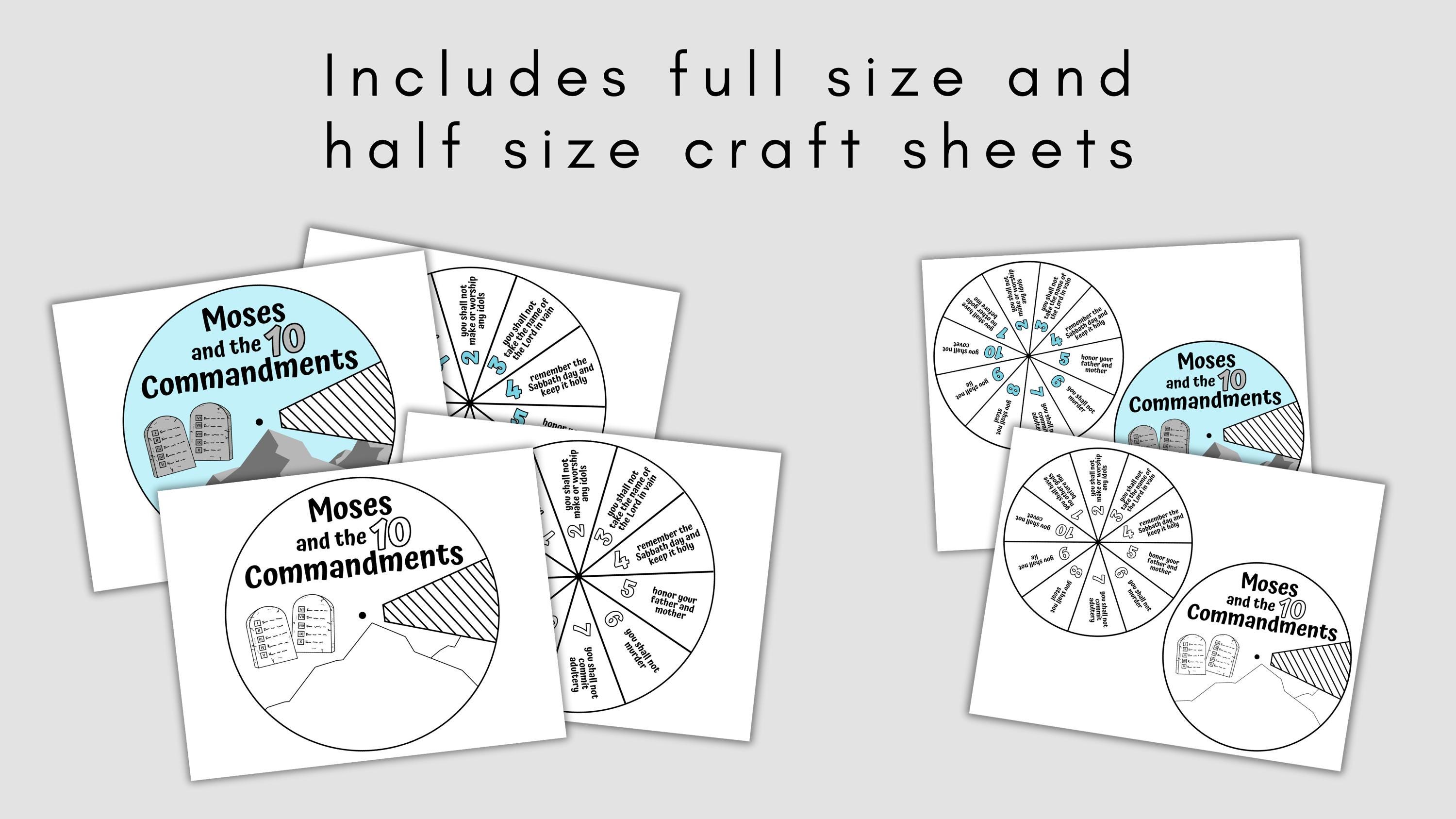 10 Commandments Craft, Spinner Wheel Craft, Christian Crafts, Crafts ...