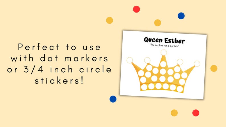 Esther Bible Craft, Queen Esther, Dot Dot Sheet, Dot Marker Page, Do A ...