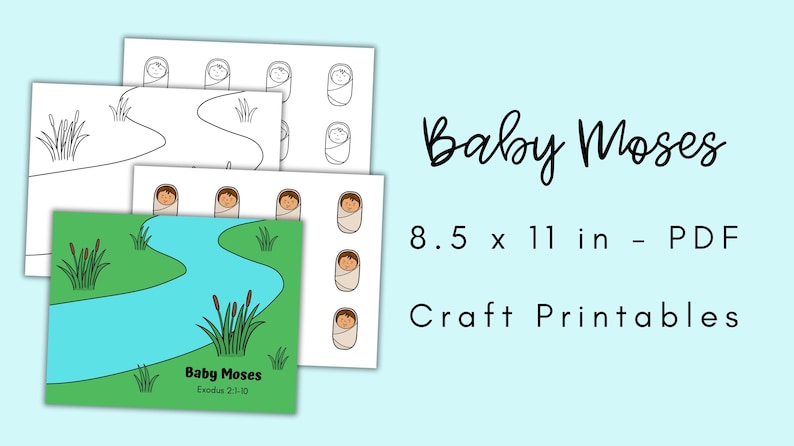 Baby Moses Craft, Sunday School Craft Printable, Christian Activities ...