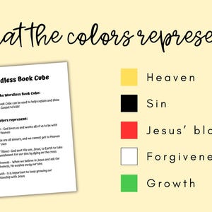 Wordless Book Cube, Colors of Salvation, Christian Crafts, Crafts for ...