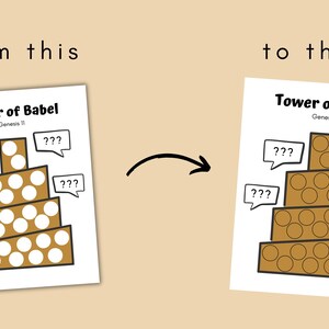 Tower of Babel Craft, Dot Dot Sheet, Dot Marker Page, Do A Dot ...