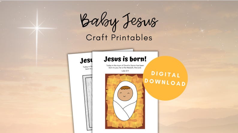 Baby Jesus Craft, Sunday School Craft Printable, Christian Activities ...