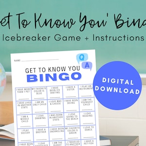 Get to Know You Bingo, Icebreaker Game, Icebreaker Printables, Get to ...