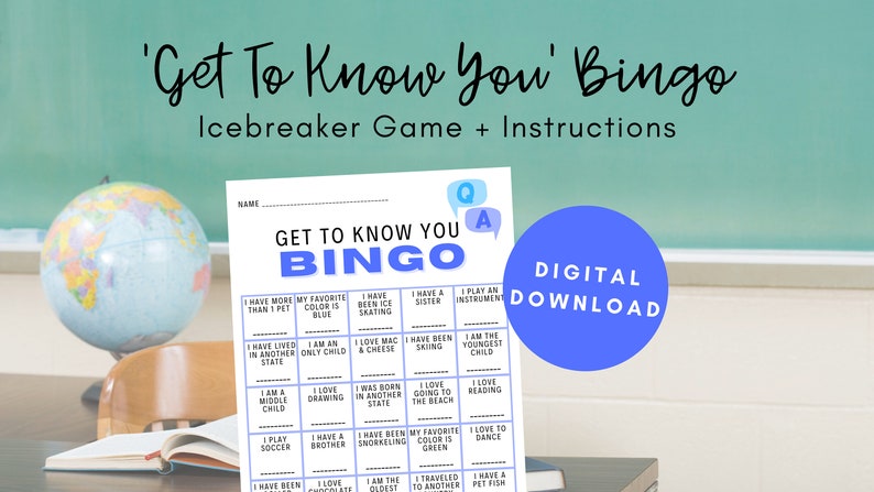 Get to Know You Bingo, Icebreaker Game, Icebreaker Printables, Get to ...